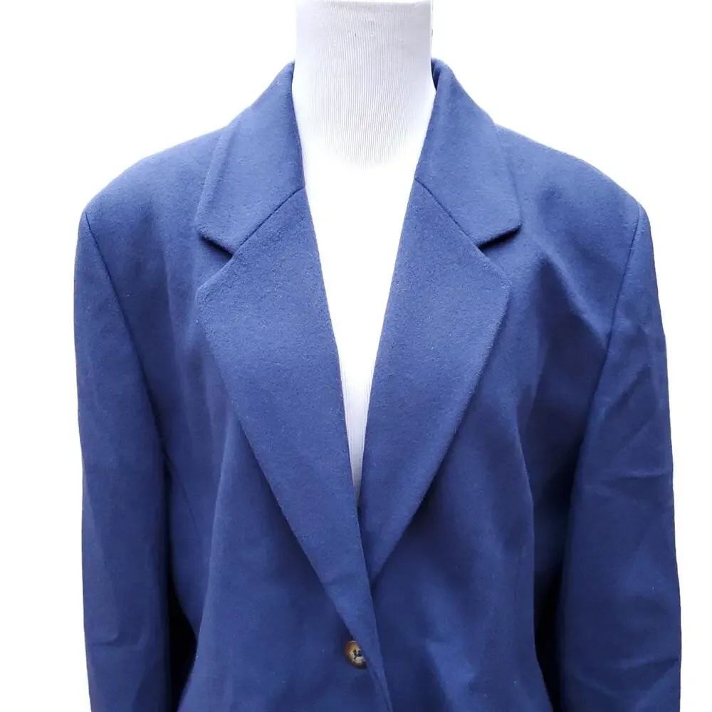 Laura Ashley | Jackets & Coats | Laura Ashley Plain Baronial Blue Wool ...